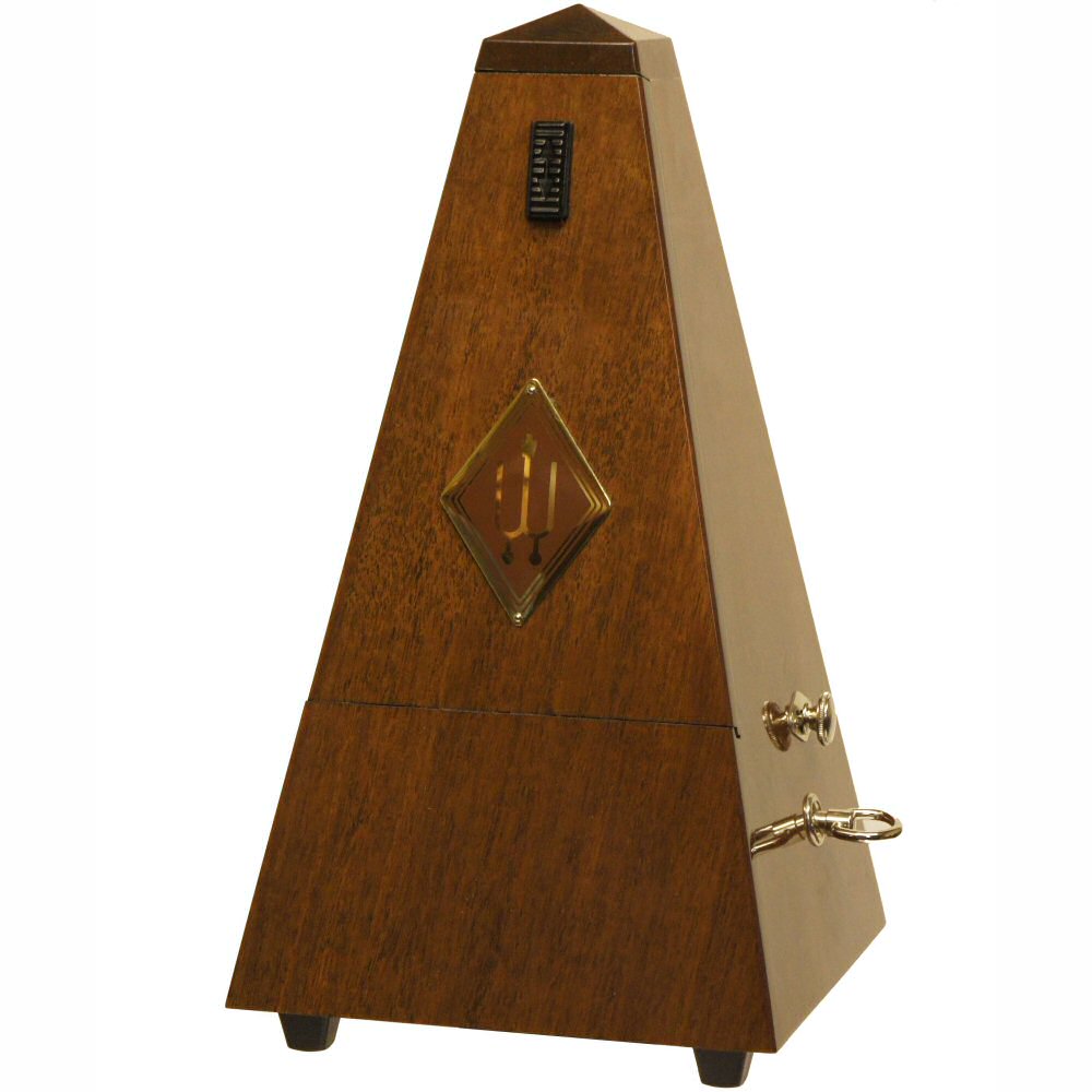 Wittner Pyramid metronome - glossy walnut with bell - Trevor Jones Brass & Woodwind