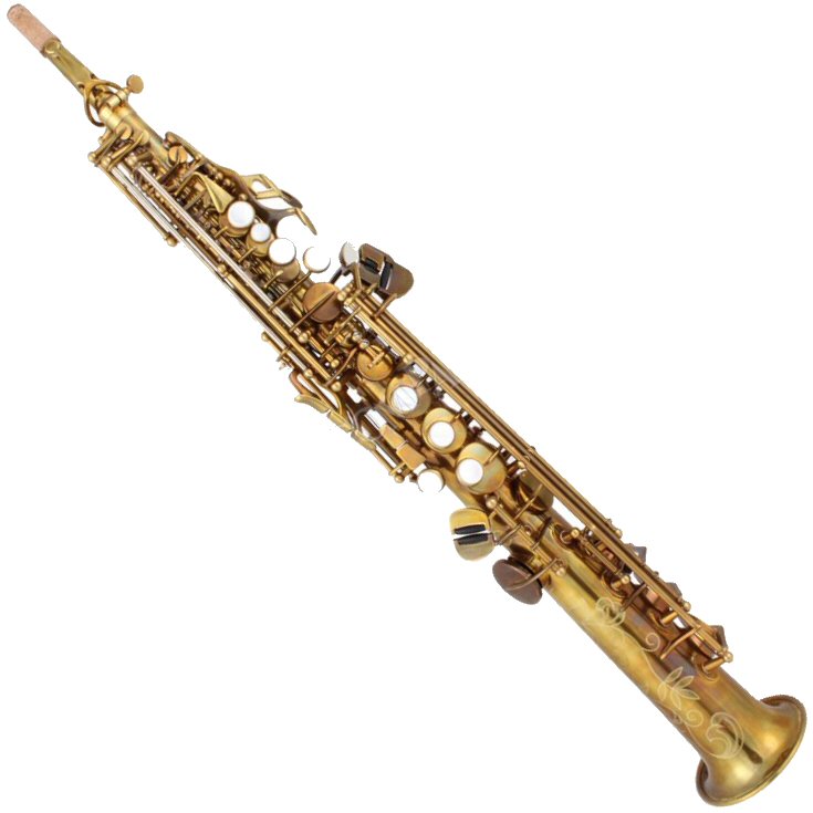 System 54 Soprano Sax 2 necks Pure Brass raw brass
