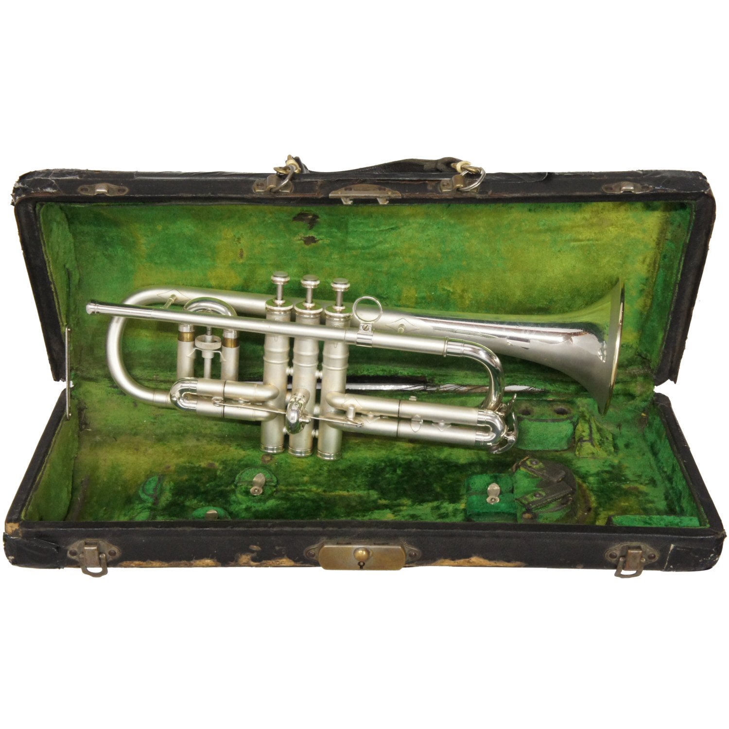 Vintage Conn 80A Cornet Bb/A Opera glass tuning Silver plated