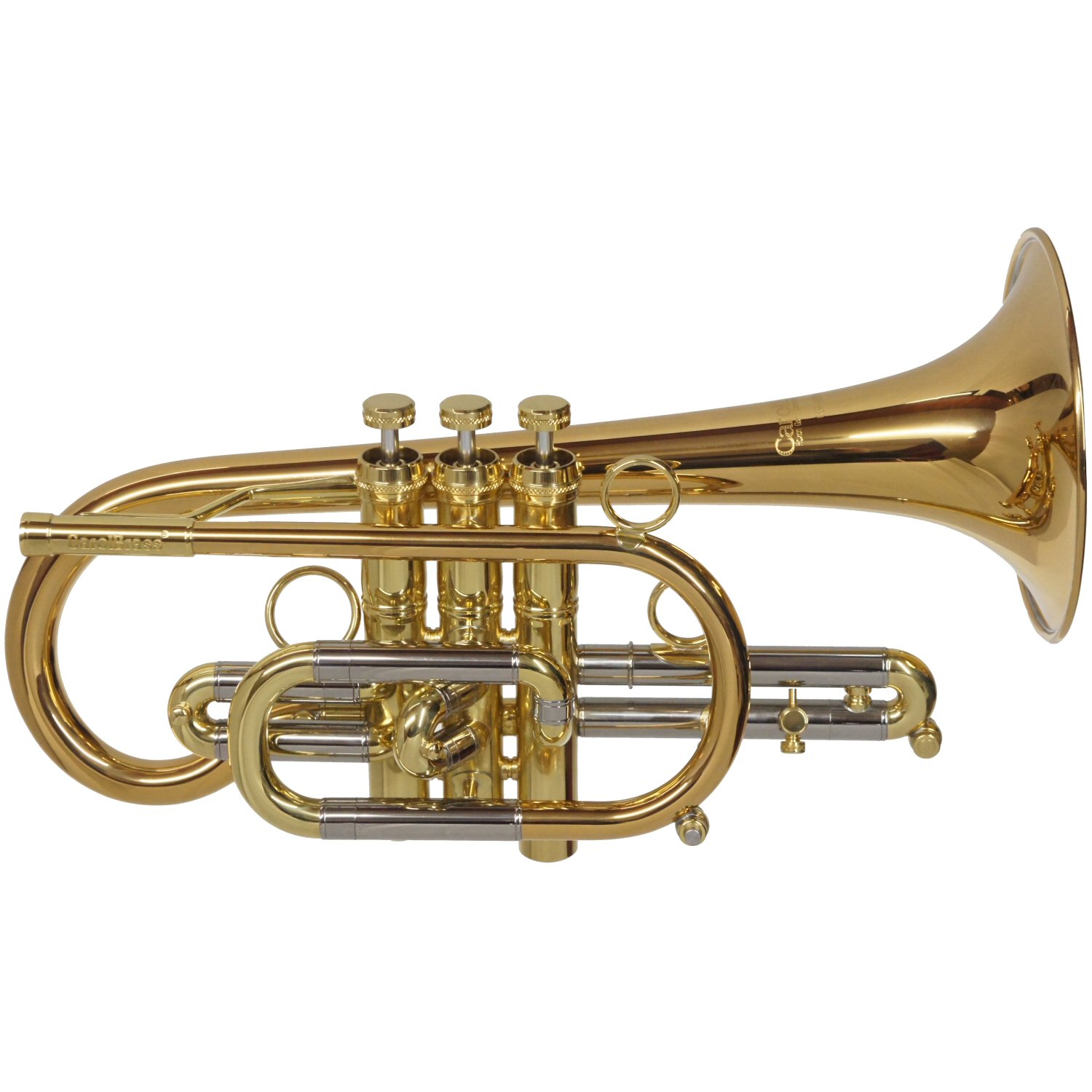 CarolBrass CCR-6880-GLS(D)-C-L Cornet in C Gold brass bell
